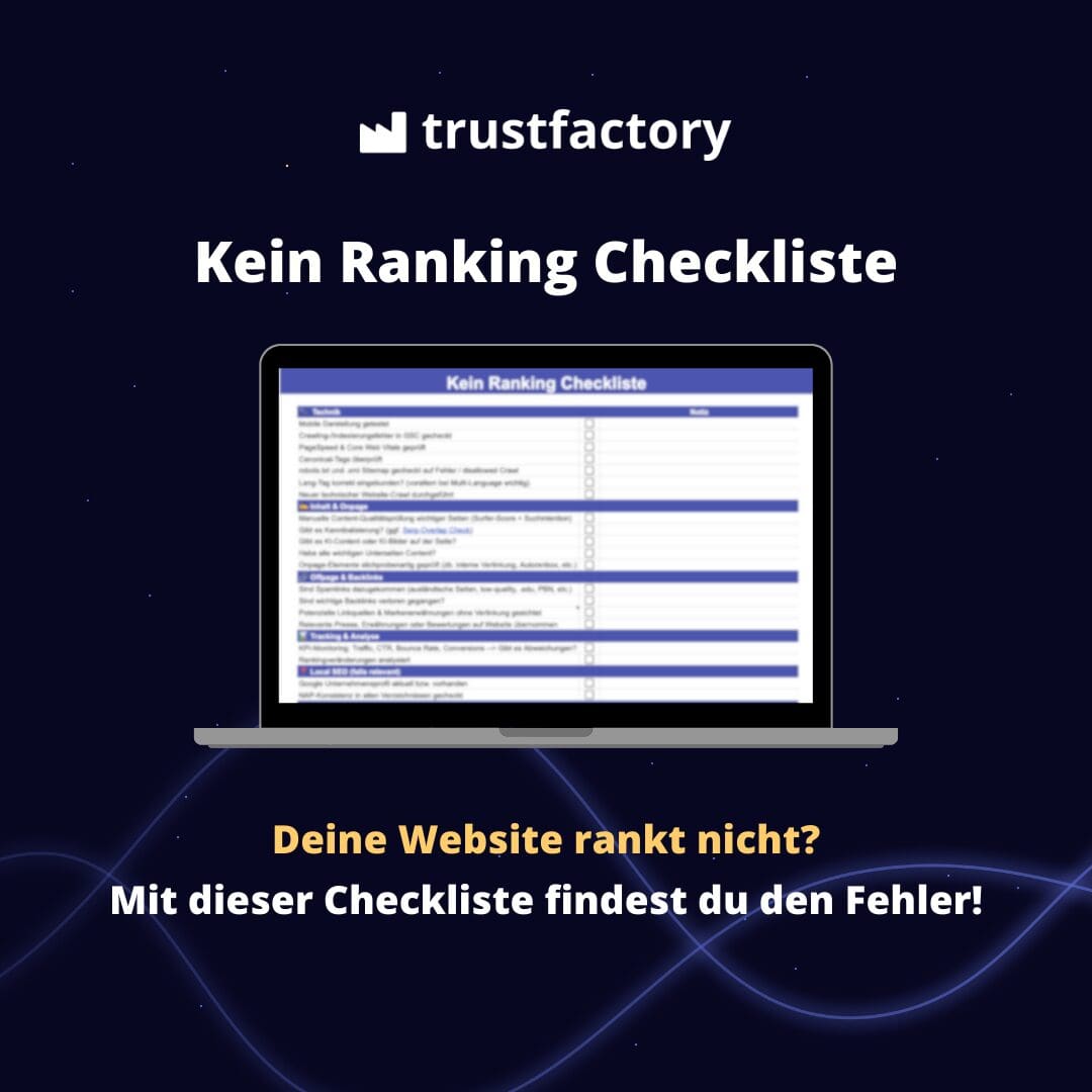 SEO Ranking Checkliste - trustfactory.de