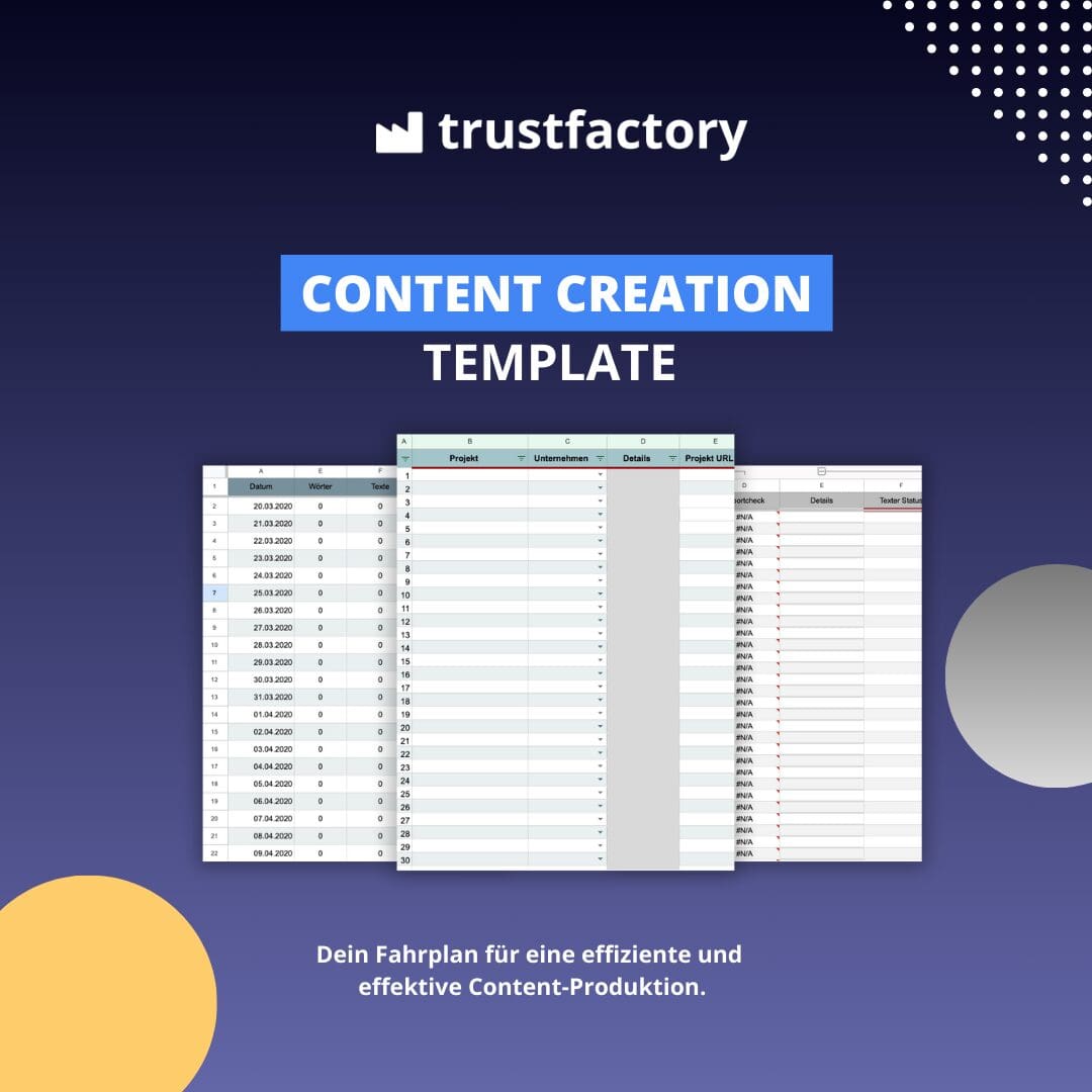 SEO Content Creation: Inhalte planen & erstellen - trustfactory.de